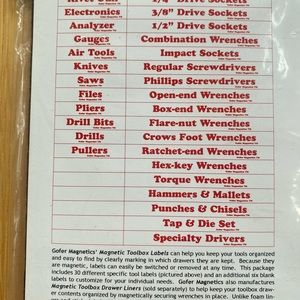 Gofer | Other | Gofer Magnetic Toolbox Labels | Poshmark